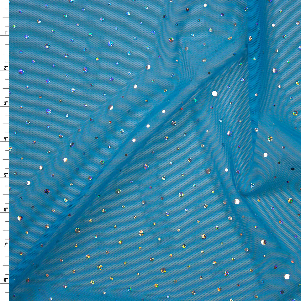 Cali Fabrics Black Stars Fishnet Fabric by the Yard