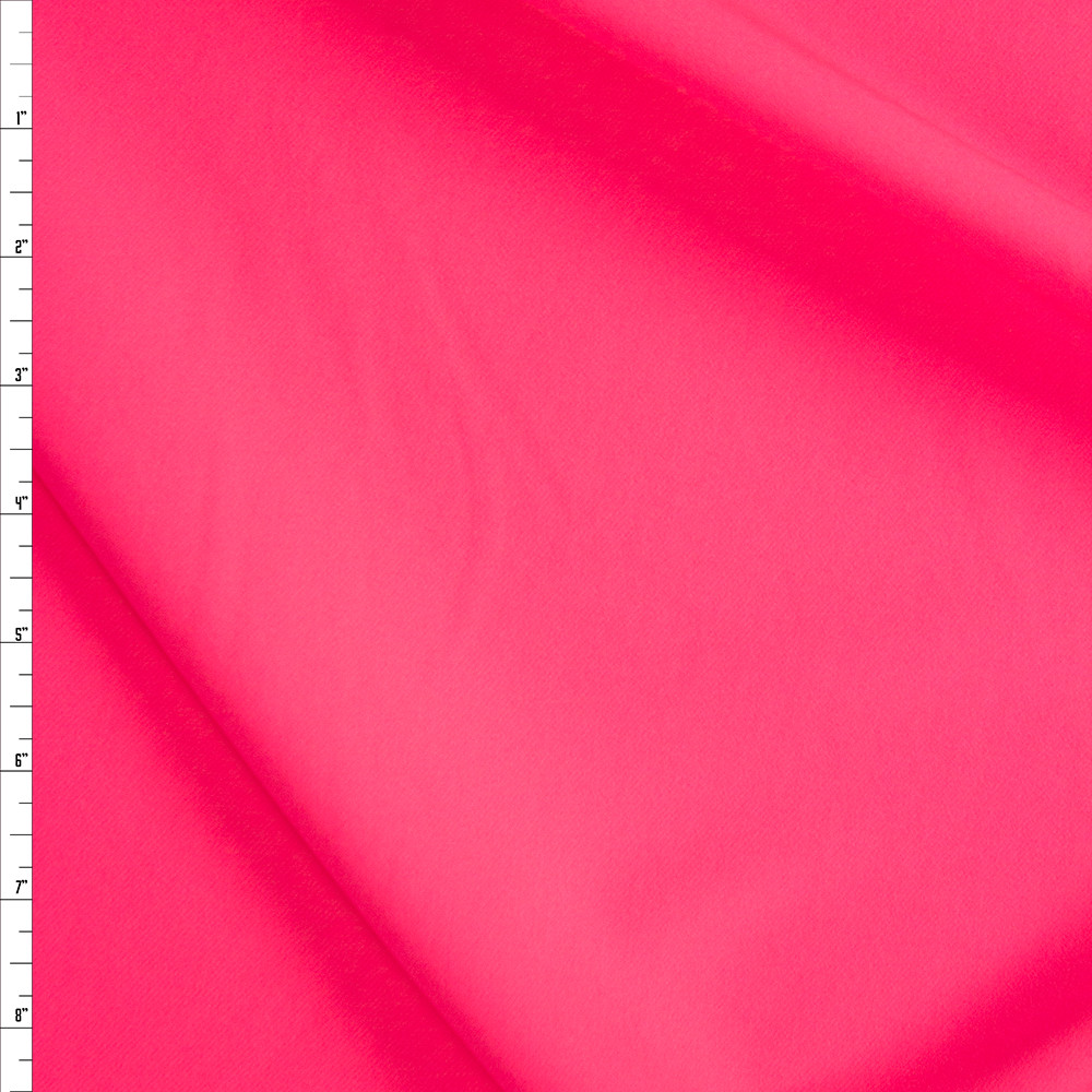 Cali Fabrics Neon Pink Stretch Twill Suiting Fabric by the Yard