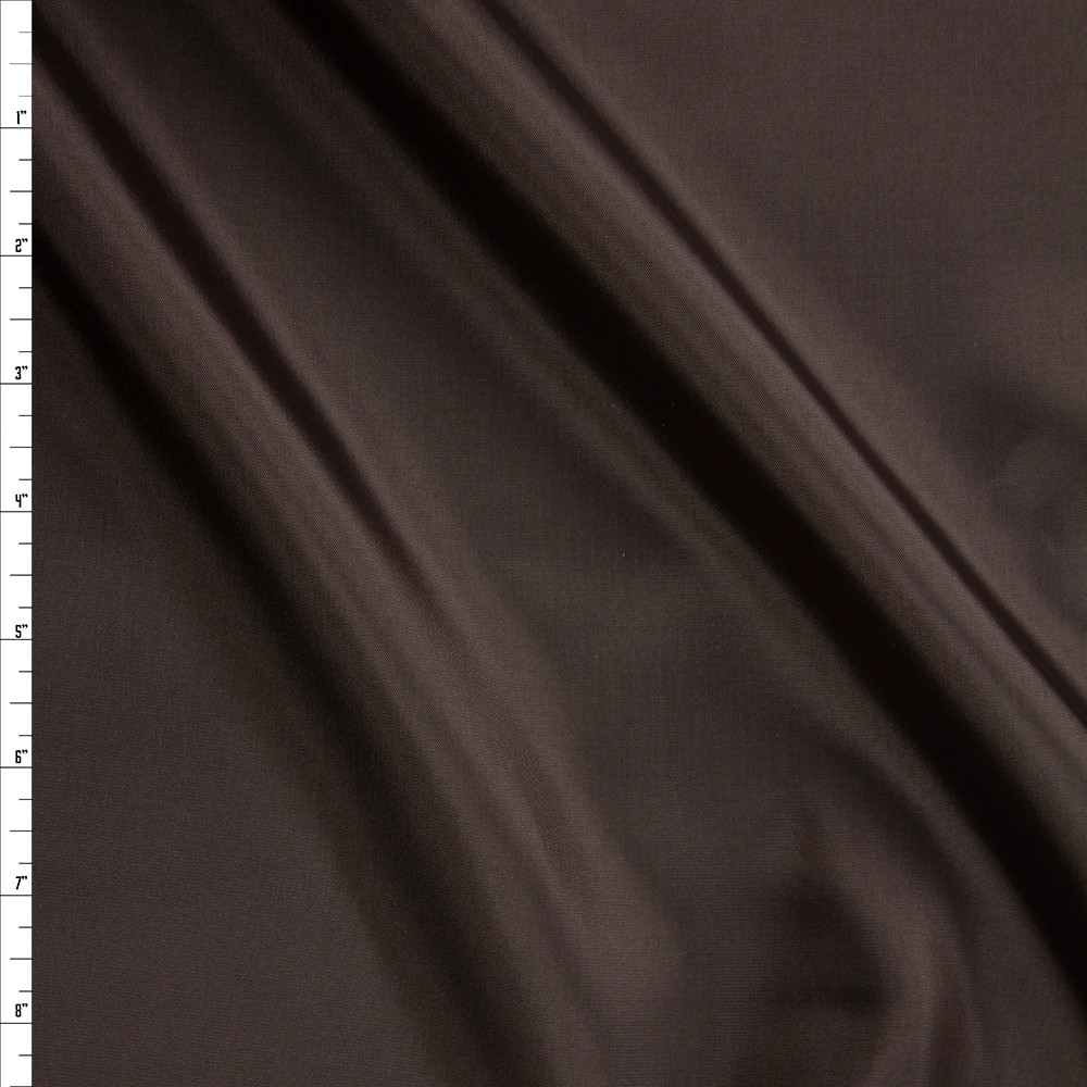 Cali Fabrics Chocolate Acetate Lining Fabric by the Yard