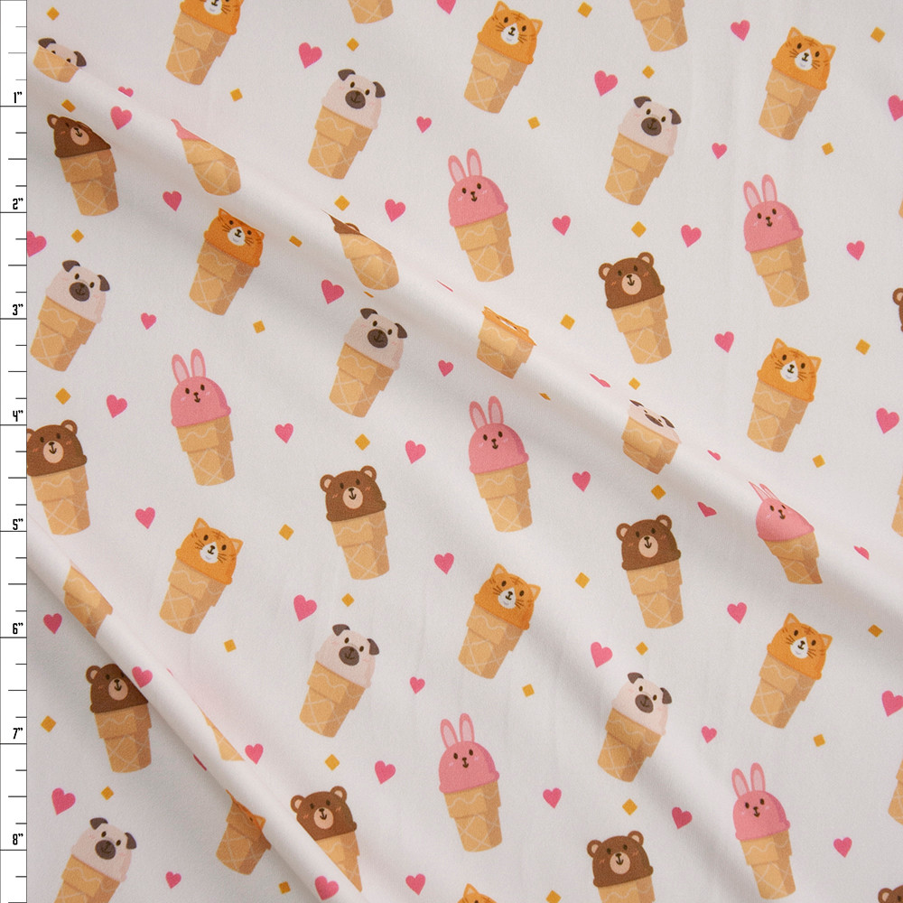 Cali Fabrics Cone Critters Double Brushed Poly Spandex Knit Fabric by ...