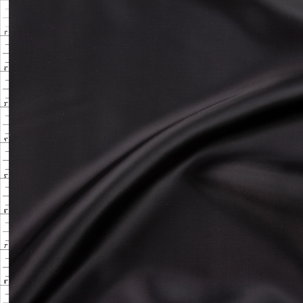 Cali Fabrics Black Designer Rayon Lining Fabric by the Yard