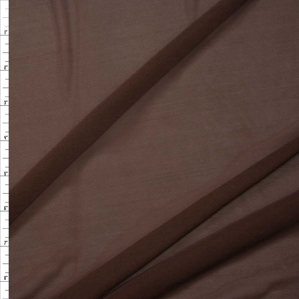 Cali Fabrics Chocolate Brown Designer Power Mesh Fabric by the Yard