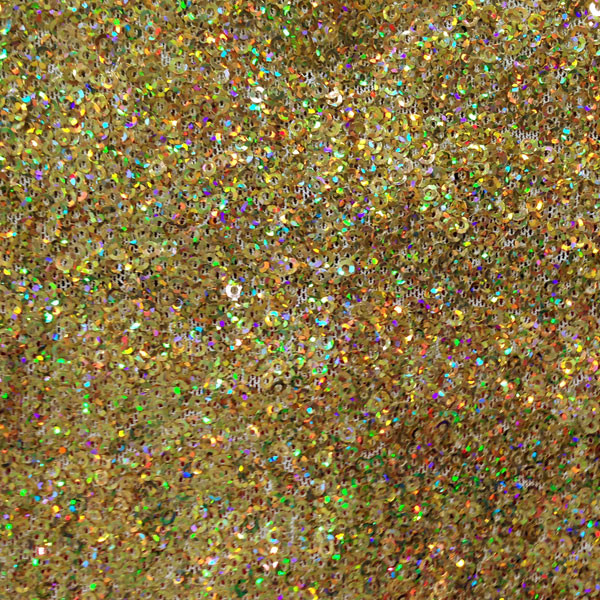 Cali Fabrics | Holographic Gold Micro Sequin Fabric