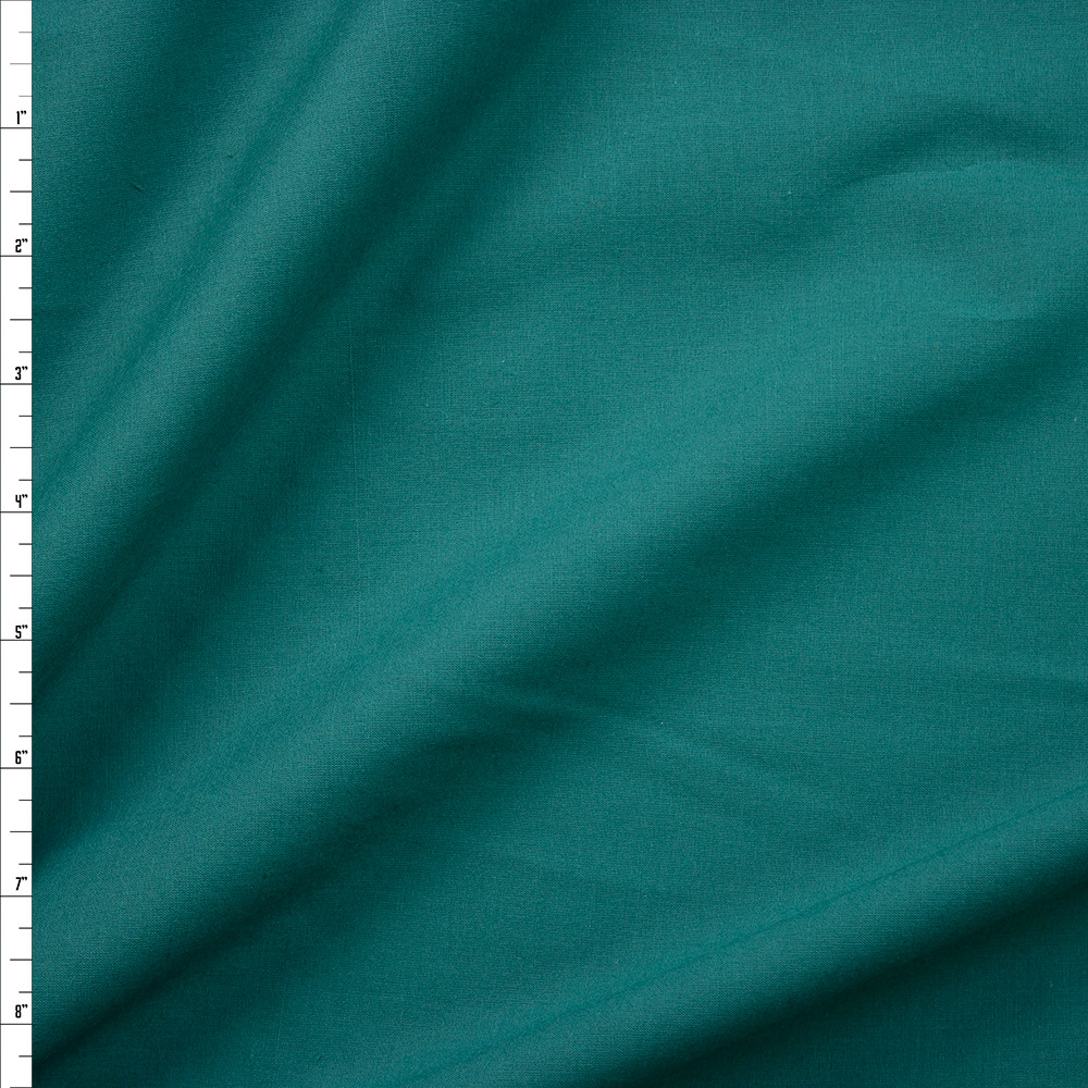Cali Fabrics Teal Cotton Lawn Fabric by the Yard