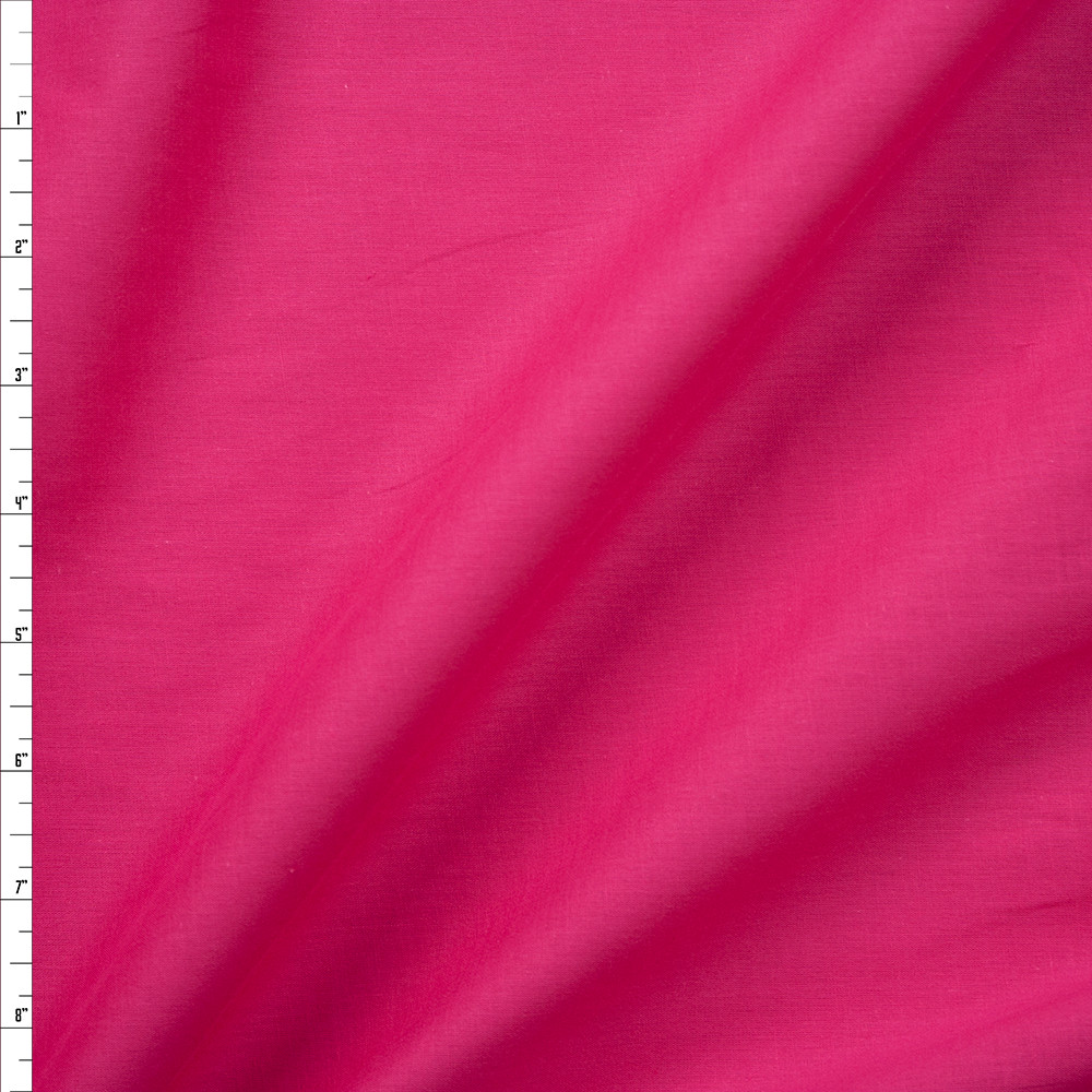 Cali Fabrics Hot Pink Cotton Lawn Fabric by the Yard
