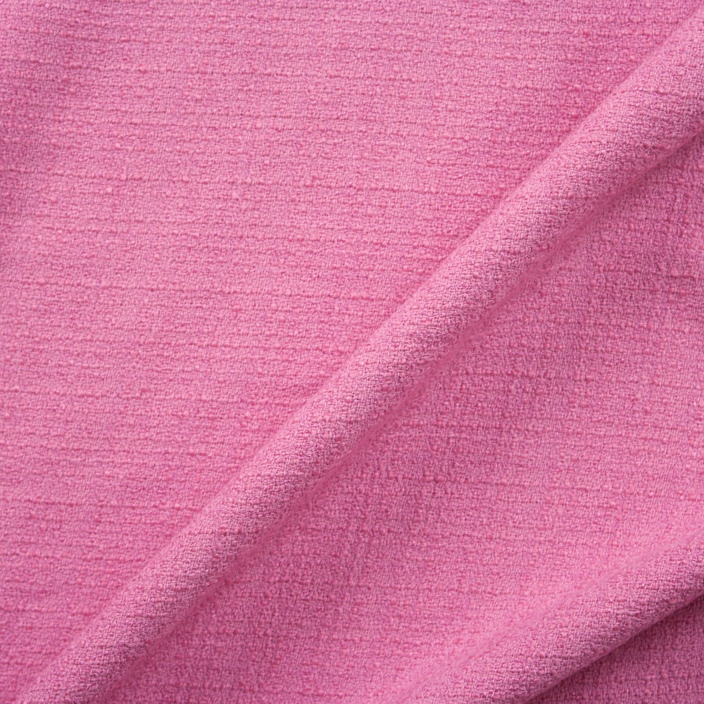 Cali Fabrics Bubblegum Pink Designer Wool Blend Bouclé Fabric by the Yard