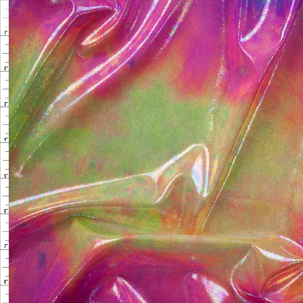 Cali Fabrics Oil Slick Metallic Overlay on Tie Dye Nylon/Spandex Fabric ...