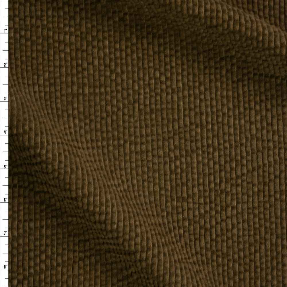 Cali Fabrics Olive Heavy Slubby Corduroy Fabric by the Yard