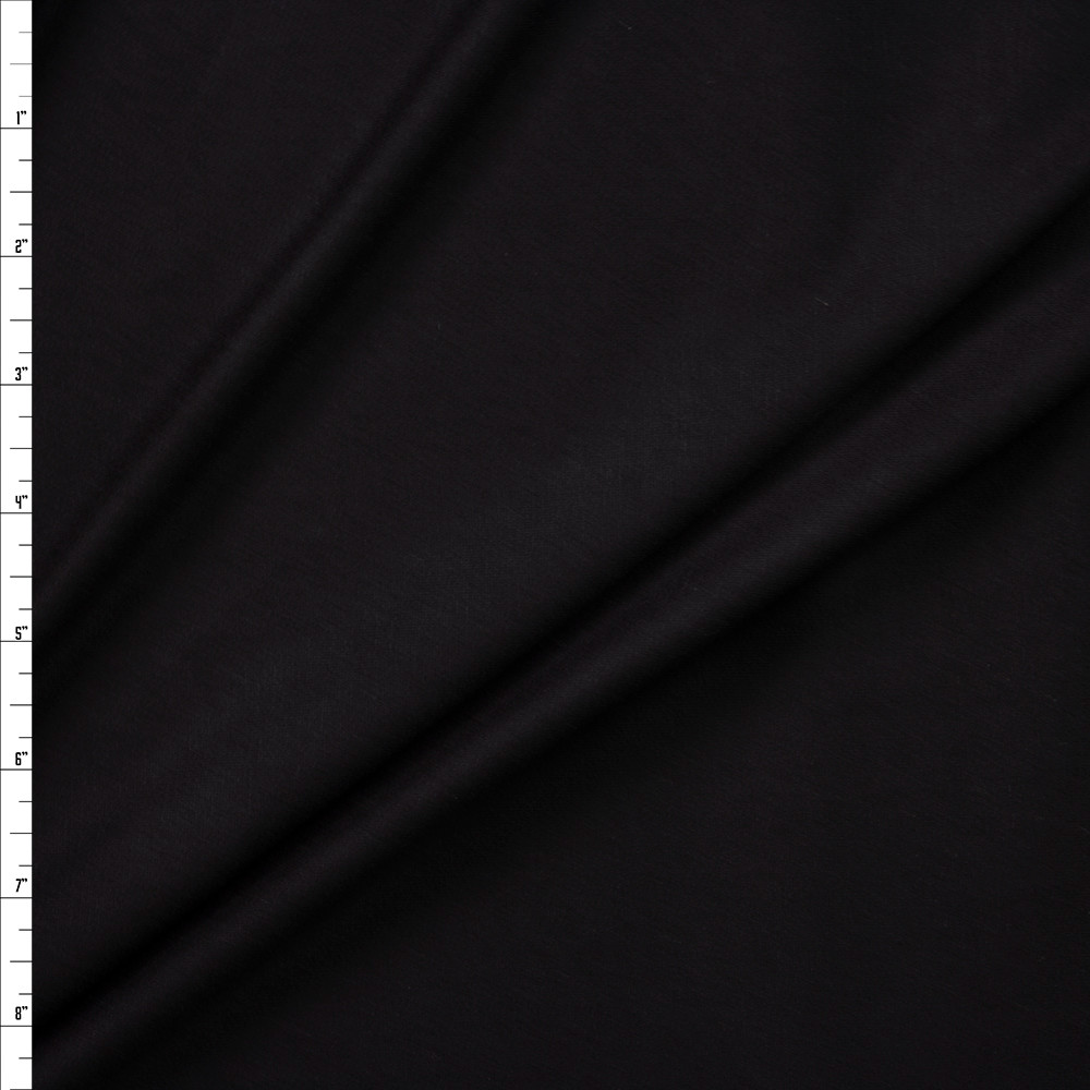 Cali Fabrics Black Soft Designer Rayon French Terry Fabric by the Yard