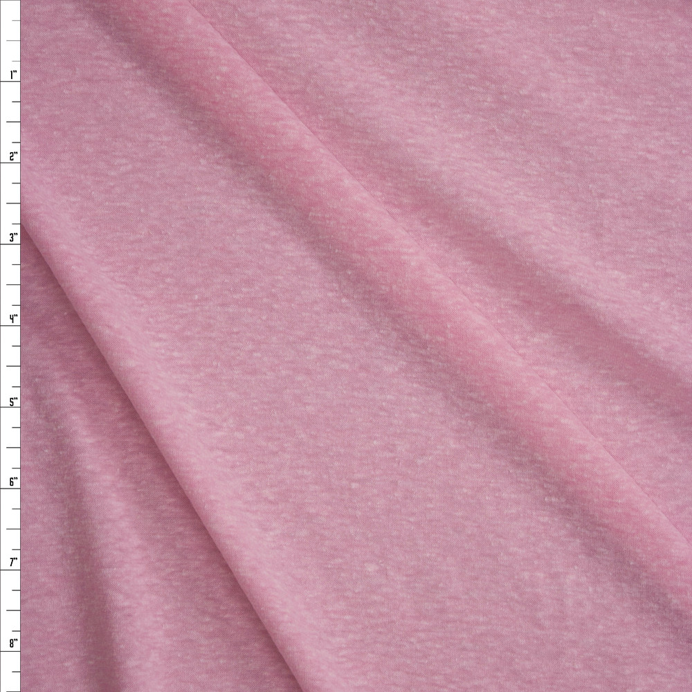 Cali Fabrics Light Pink Lightweight Designer Slubby Knit Fabric by the Yard