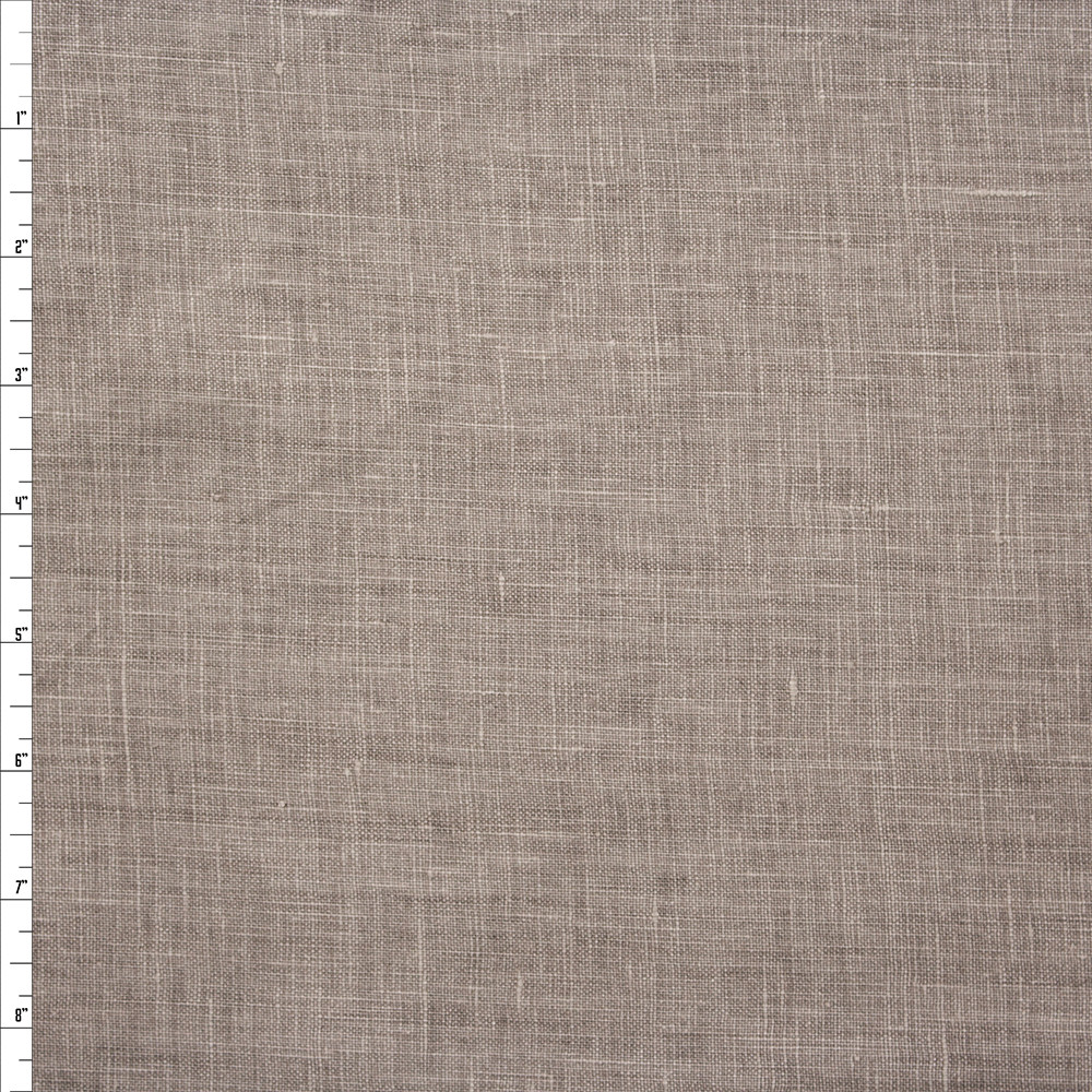 Cali Fabrics Taupe Designer Linen Fabric by the Yard