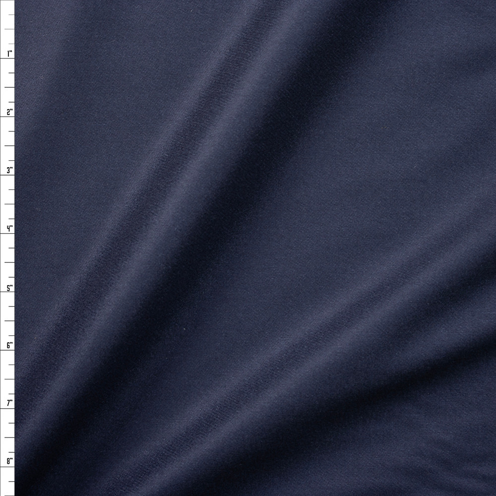Cali Fabrics Navy Blue Midweight Brushed Wool Suiting #24553 Fabric by ...