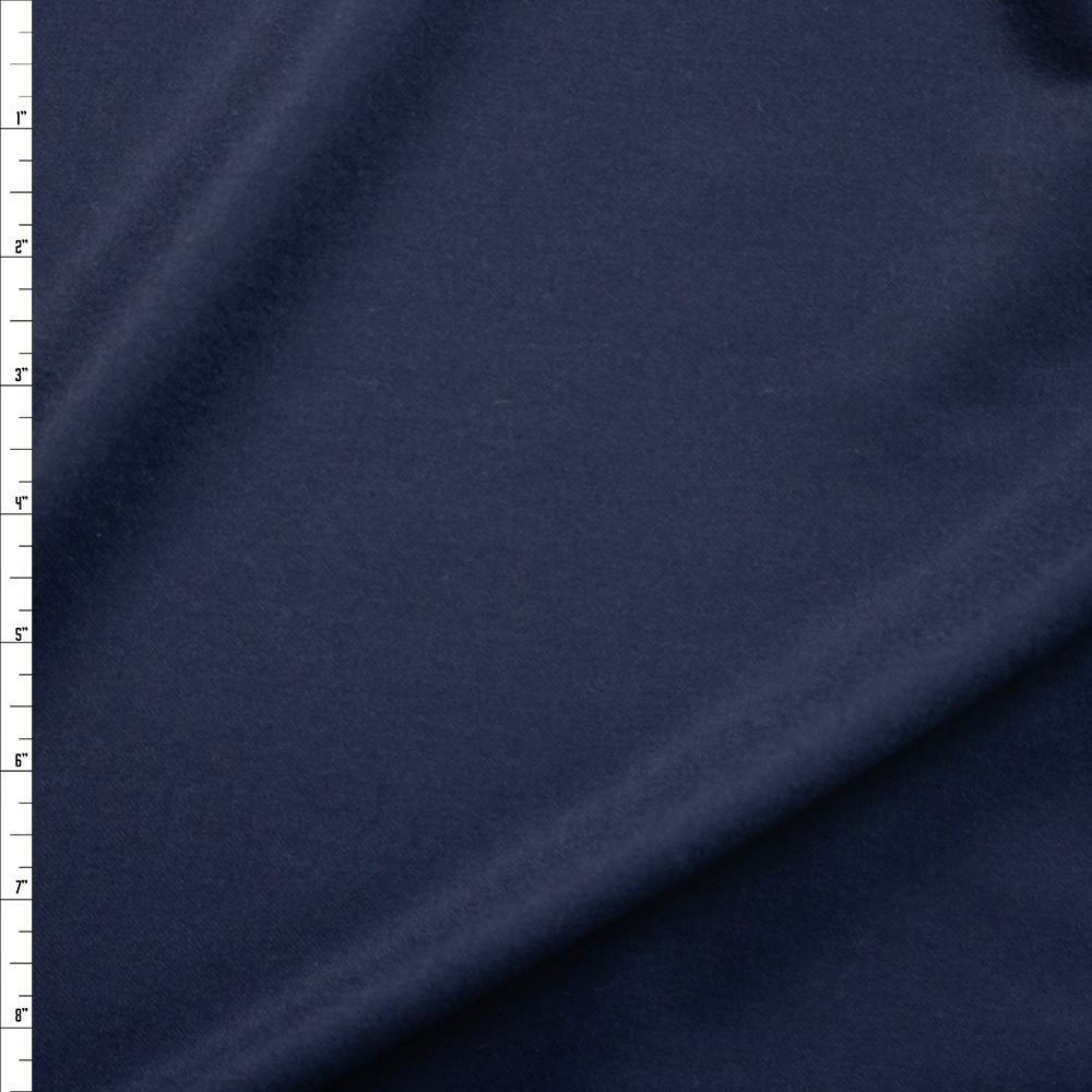 Cali Fabrics Navy Blue Midweight Wool Coating #24554 Fabric by the Yard