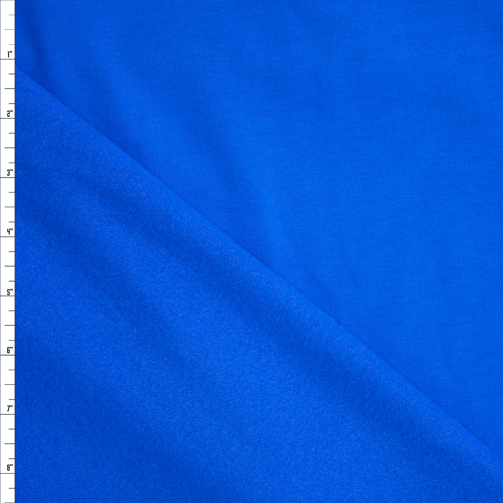 Cali Fabrics Royal Blue Lightweight Designer Sweatshirt Fleece Fabric ...