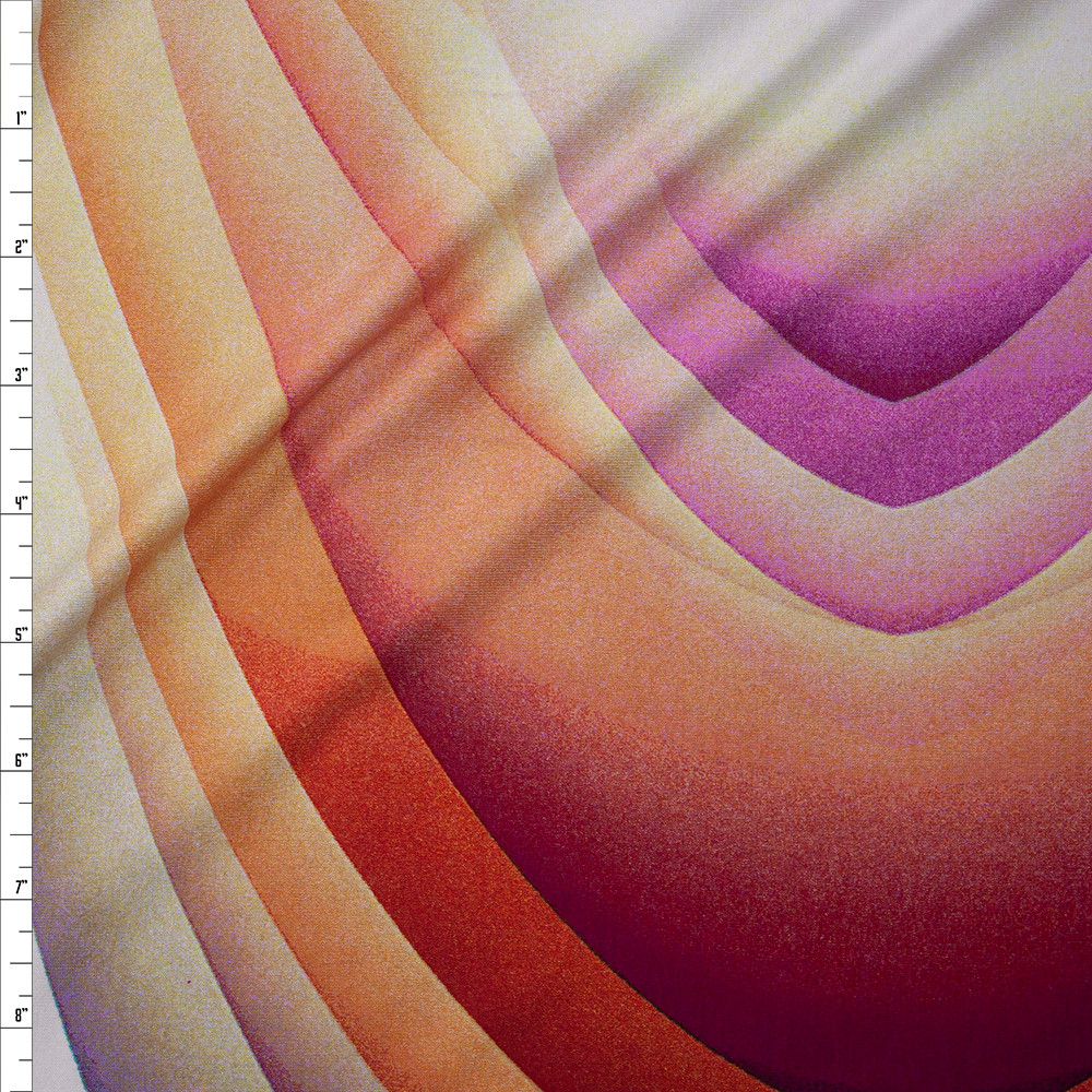 Cali Fabrics Plum, Rust, and Ivory Abstract Geometric Print Italian ...