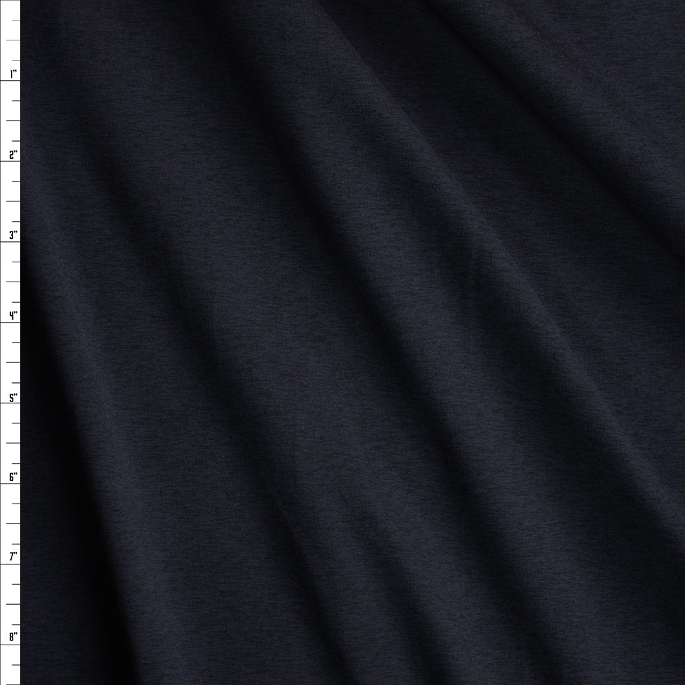 Cali Fabrics Black Heather Designer Midweight Brushed Nylon/Spandex ...
