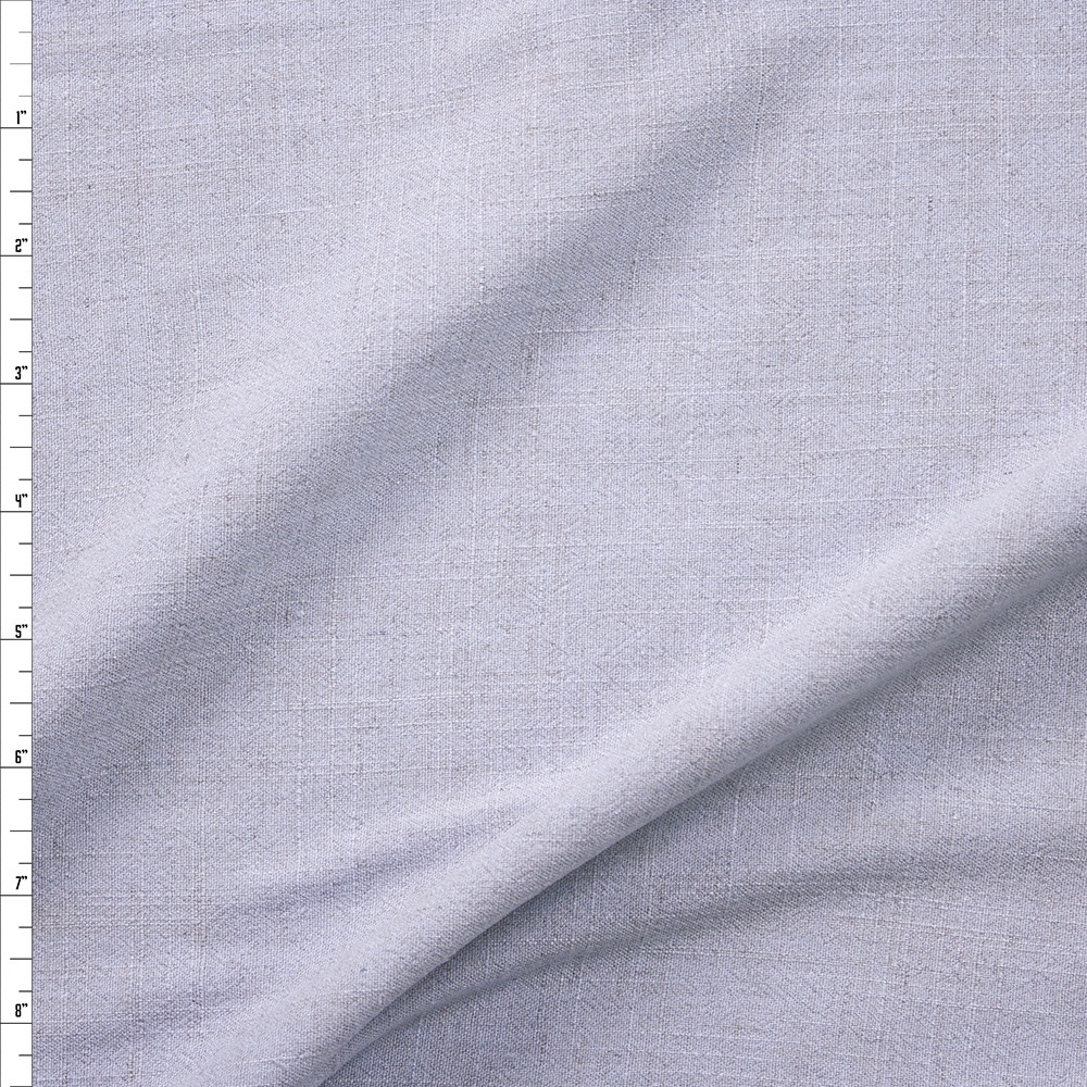 Cali Fabrics Ice Grey Soft Linen Look Fabric by the Yard