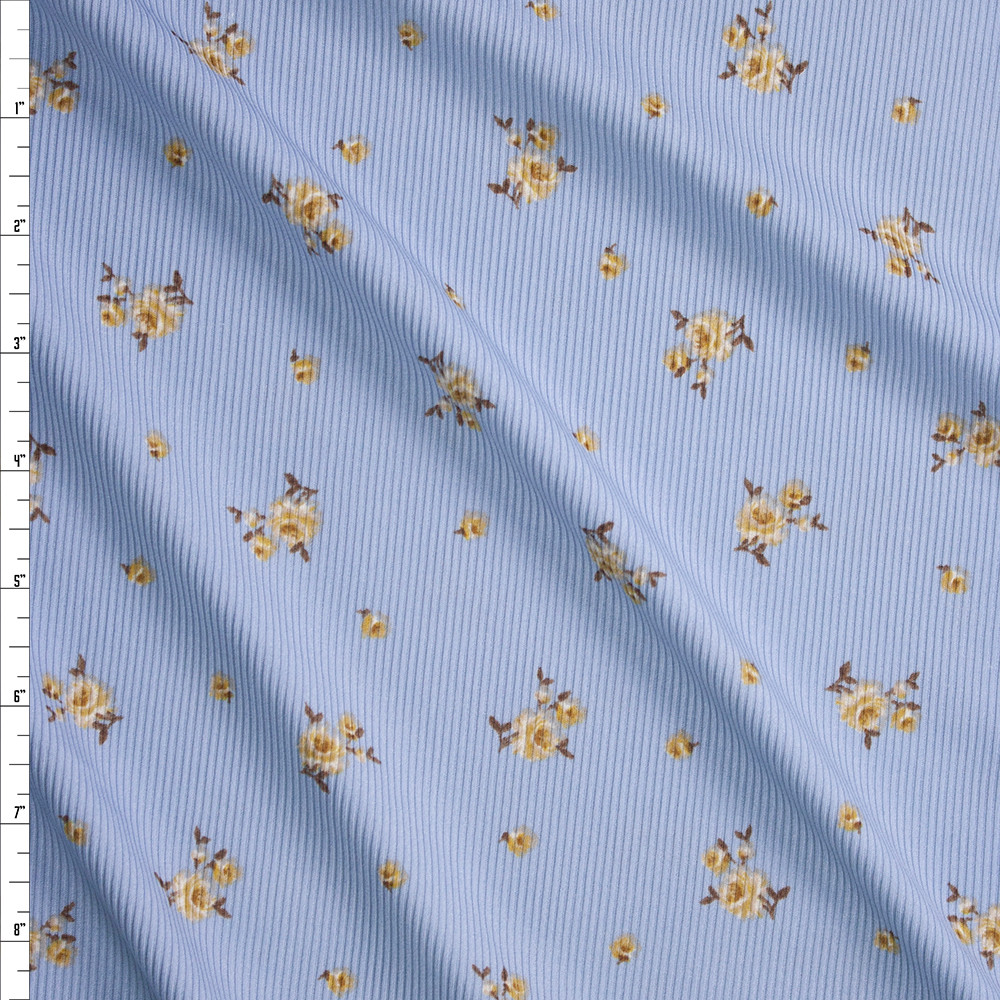 Cali Fabrics Happy Rib MF34 Sky Blue 2x1 Yummy Rib from Mook Fabrics ...