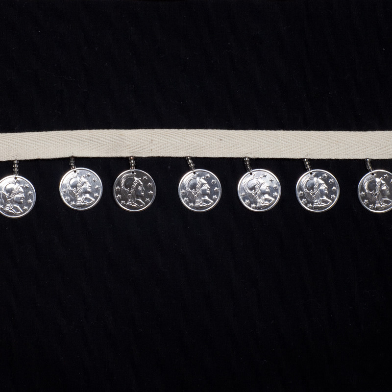 Cali Fabrics | Silver Coin Trim