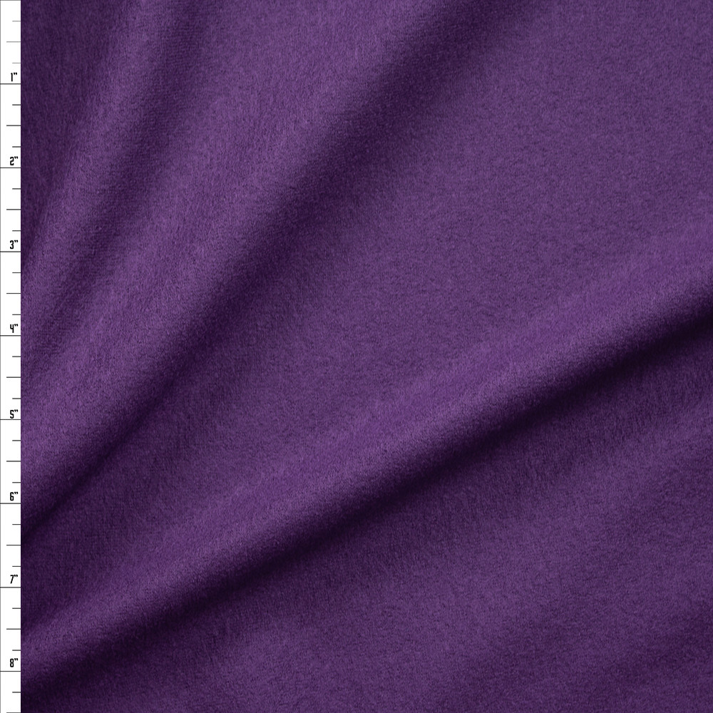 Cali Fabrics Plum Monica Designer Boiled Wool Fabric by the Yard