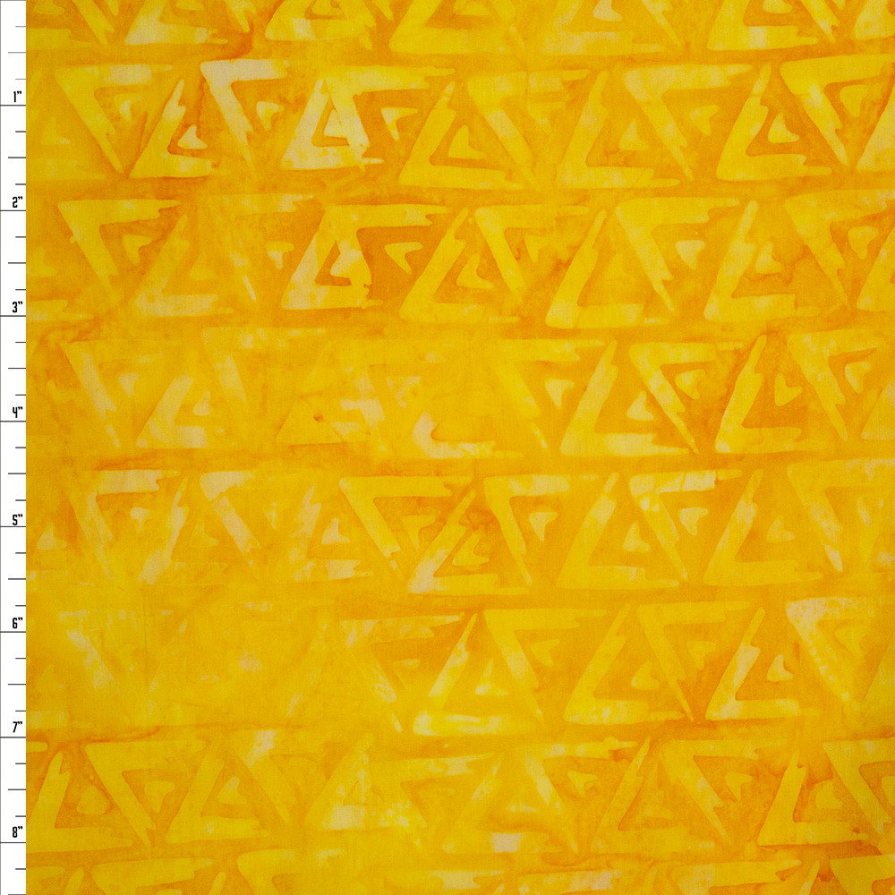 Cali Fabrics Yellow Geometric Authentic Indonesian Batik #25764 Fabric ...