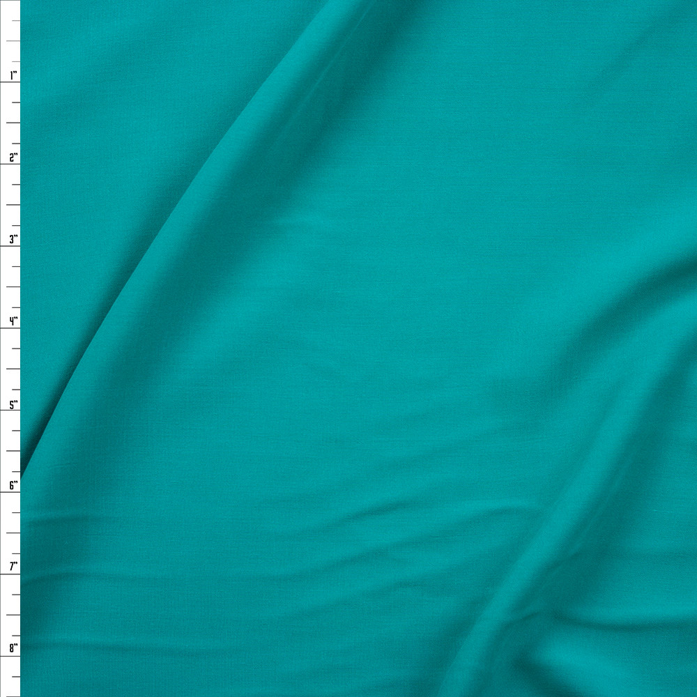 Cali Fabrics Bright Jade Rayon Challis #25824 Fabric by the Yard