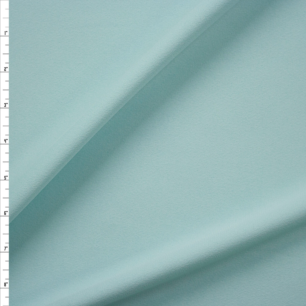 Cali Fabrics Baby Mint Poly Crepe Fabric by the Yard