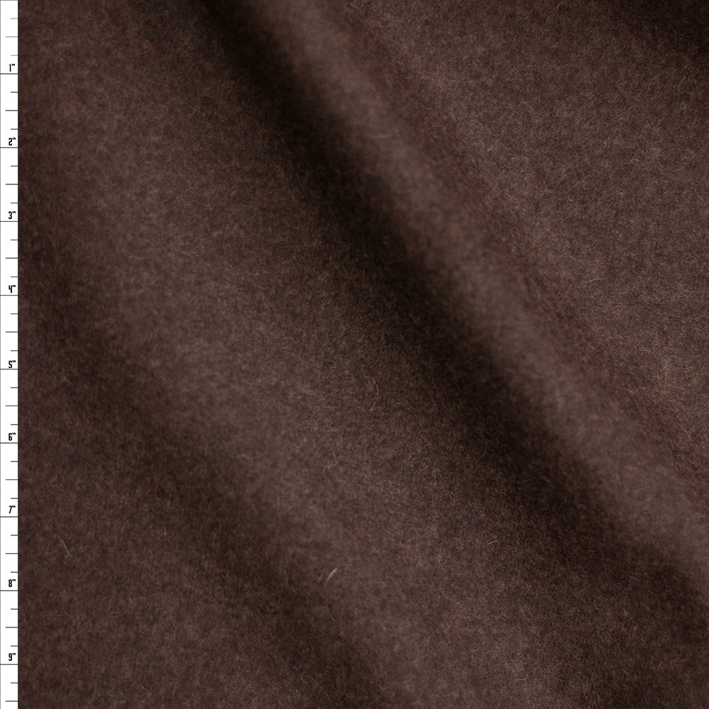 Cali Fabrics Brown Double Weave Wool Coating Fabric by the Yard