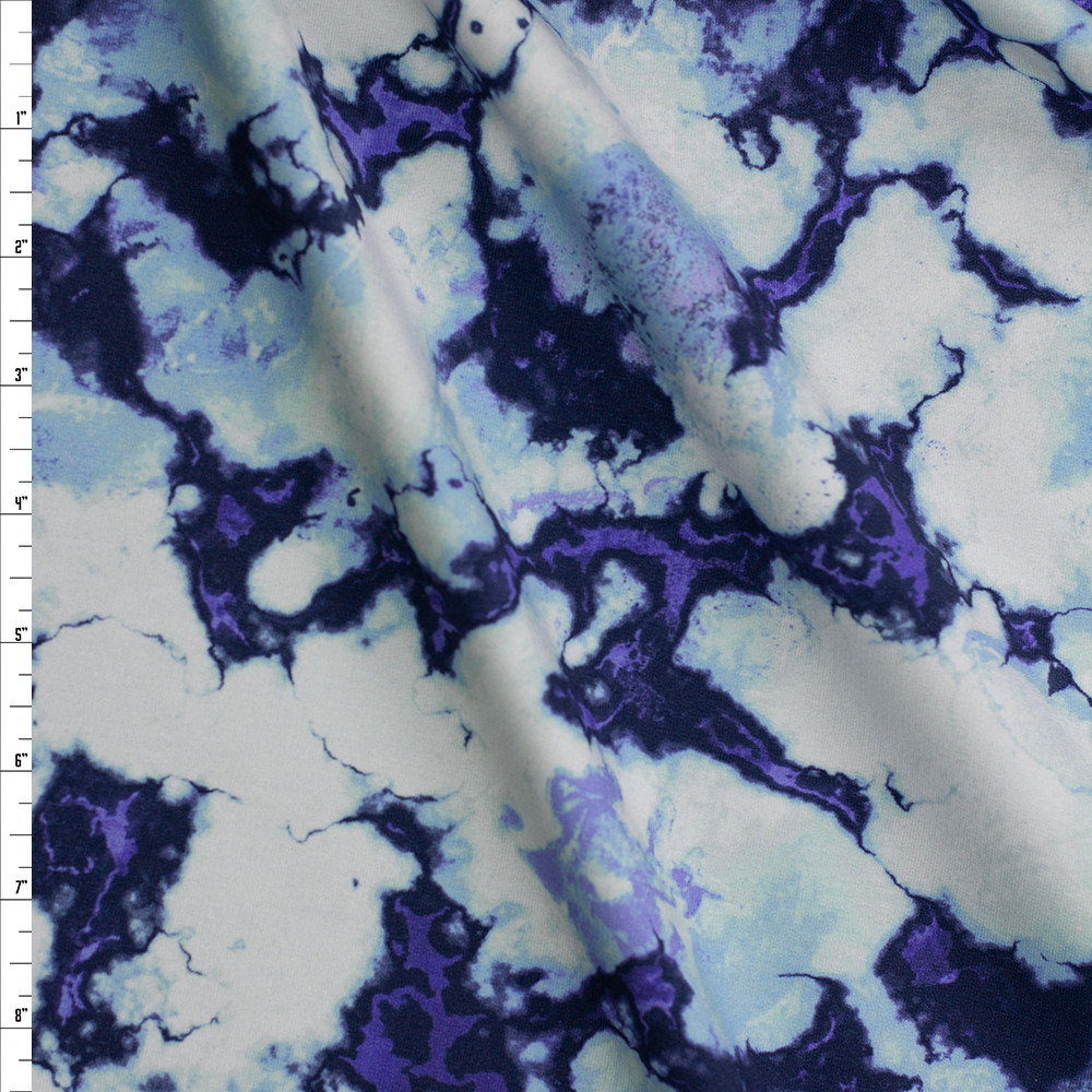 Cali Fabrics Glacier Tie Dye French Terry from Robert Kaufman Fabric by ...