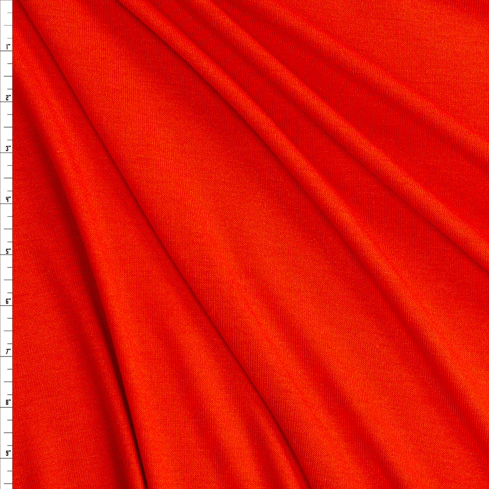 Cali Fabrics Burnt Orange Soft Hatchi Knit Fabric by the Yard
