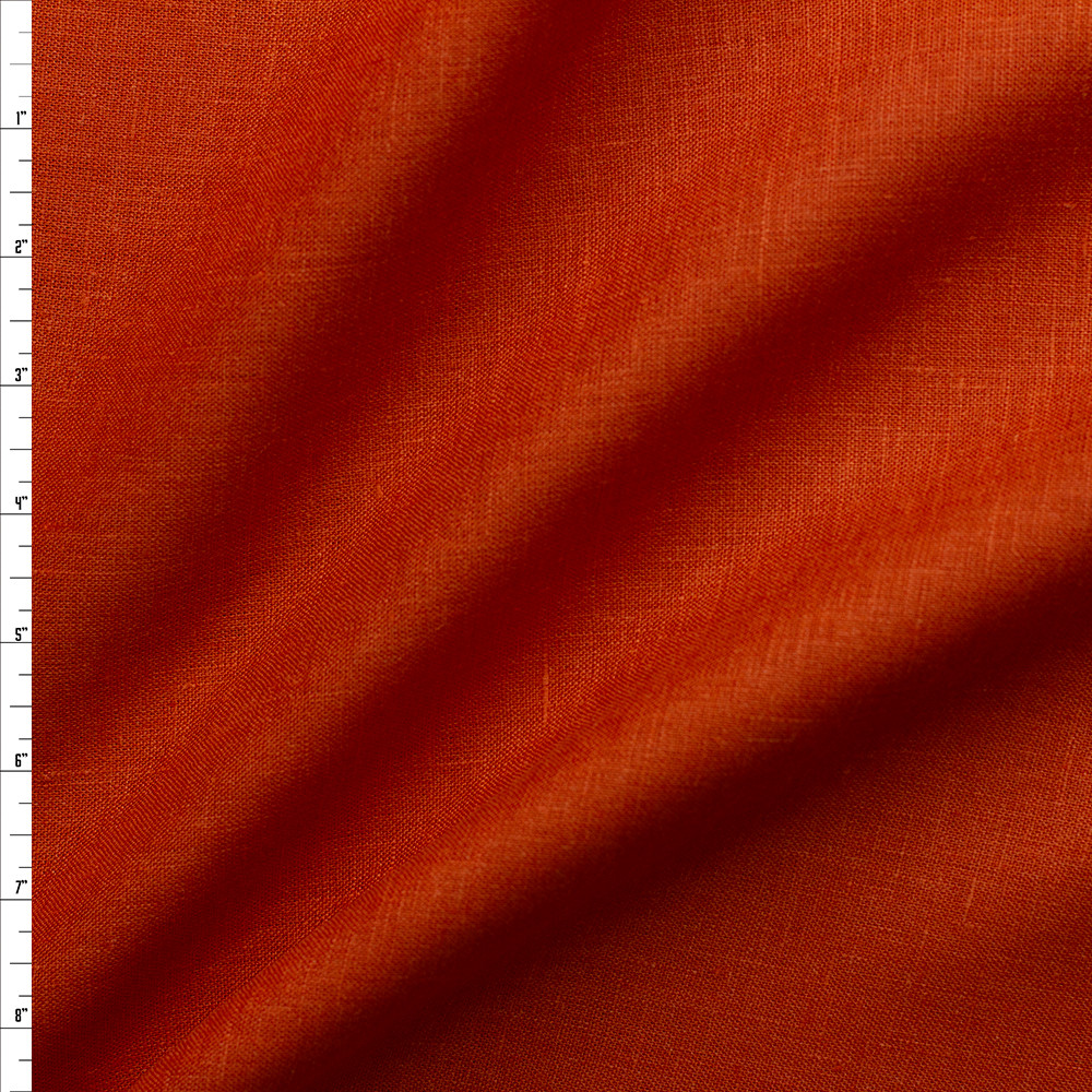 Cali Fabrics Rust Linen #26298 Fabric by the Yard