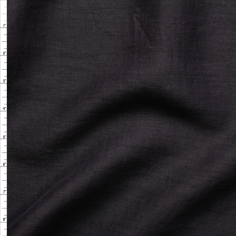 Cali Fabrics Black Linen #26322 Fabric by the Yard