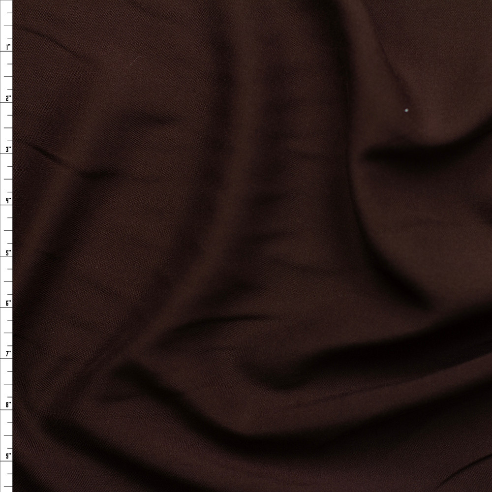 Cali Fabrics Espresso Rayon Challis Fabric by the Yard