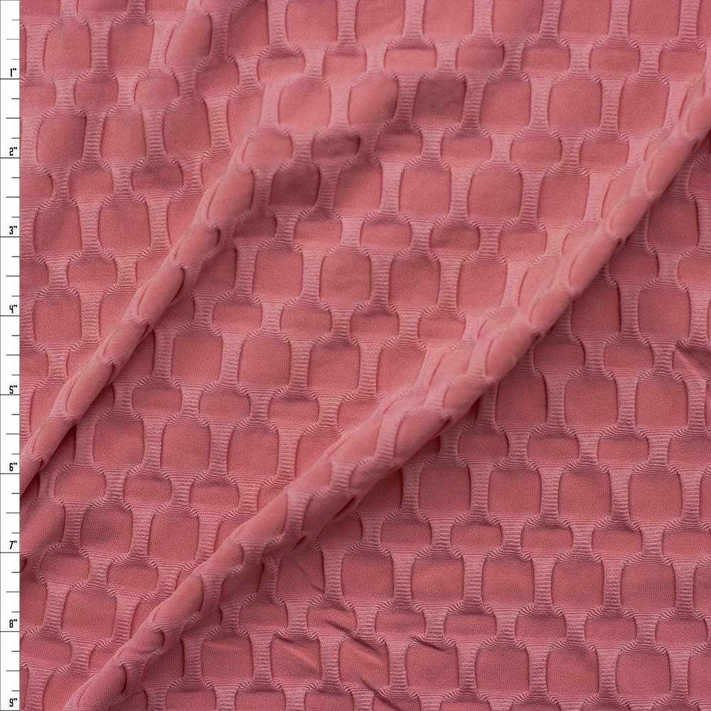 Cali Fabrics Princess Pink Honeycomb Spandex #26514 Fabric by the Yard