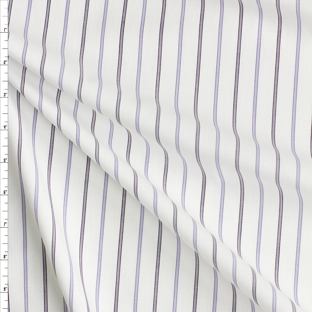 Cali Fabrics Vertical Stripe Fine Cotton Shirting #26639 Fabric by the Yard