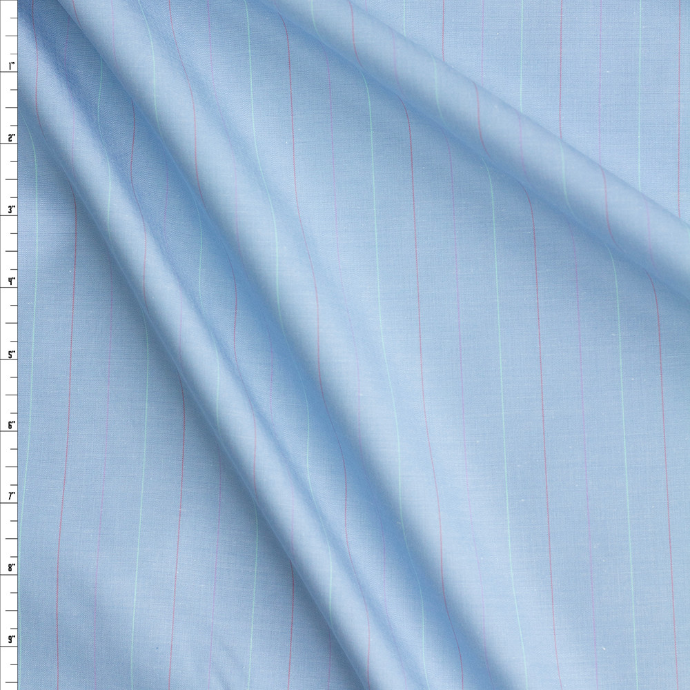 Cali Fabrics Vertical Stripe Fine Cotton Shirting #26648 Fabric by the Yard