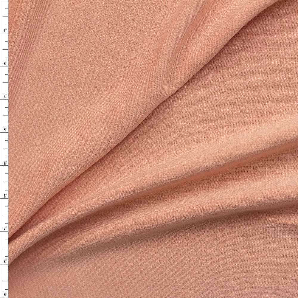 Cali Fabrics Peach Modal Sweatshirt Fleece #26698 Fabric by the Yard