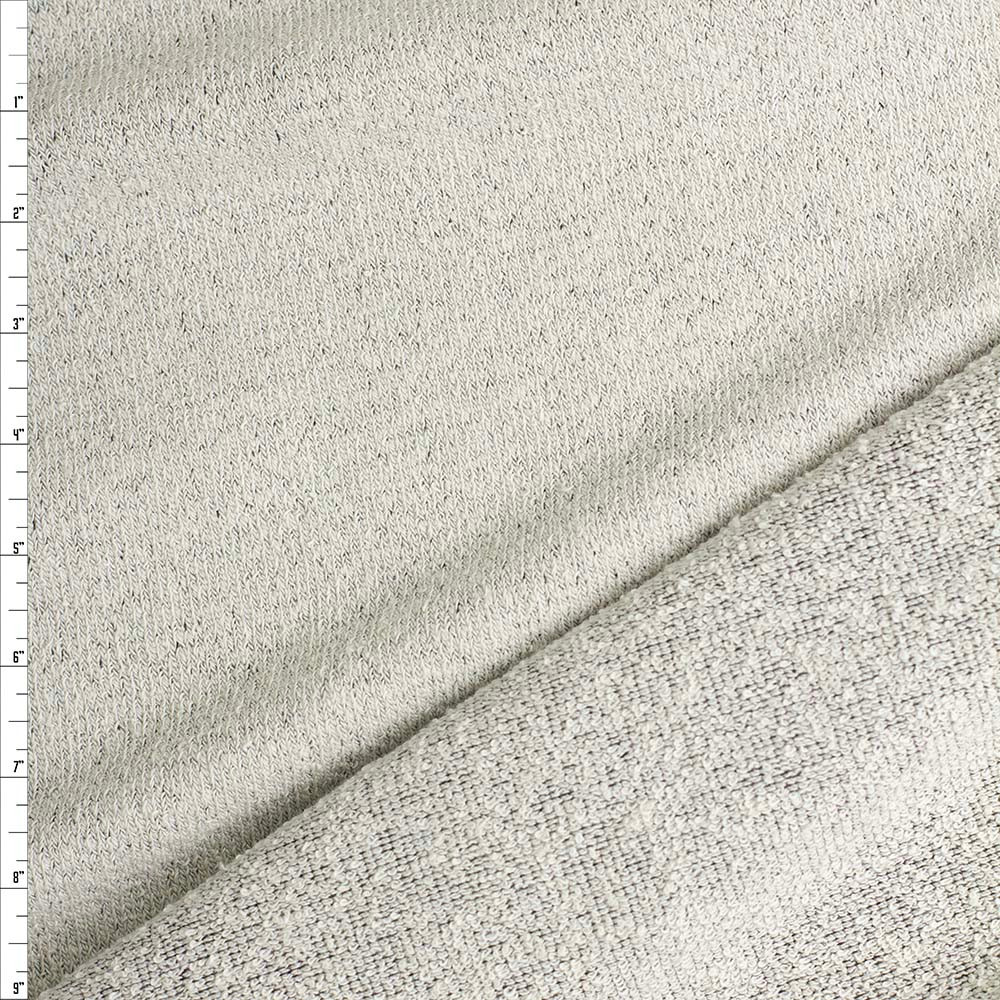 Cali Fabrics Ice Grey Sweater Look French Terry Fabric by the Yard