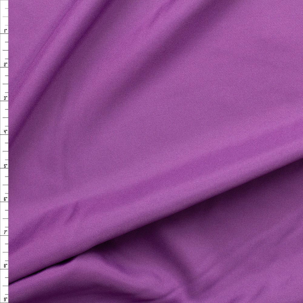Cali Fabrics Purple Polyester Pongee Fabric by the Yard