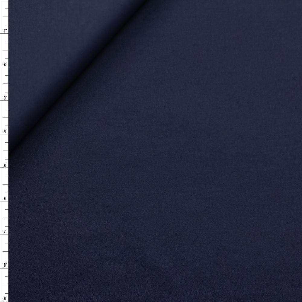 Cali Fabrics Navy Blue Midweight Cotton/Poly Poplin Fabric by the Yard