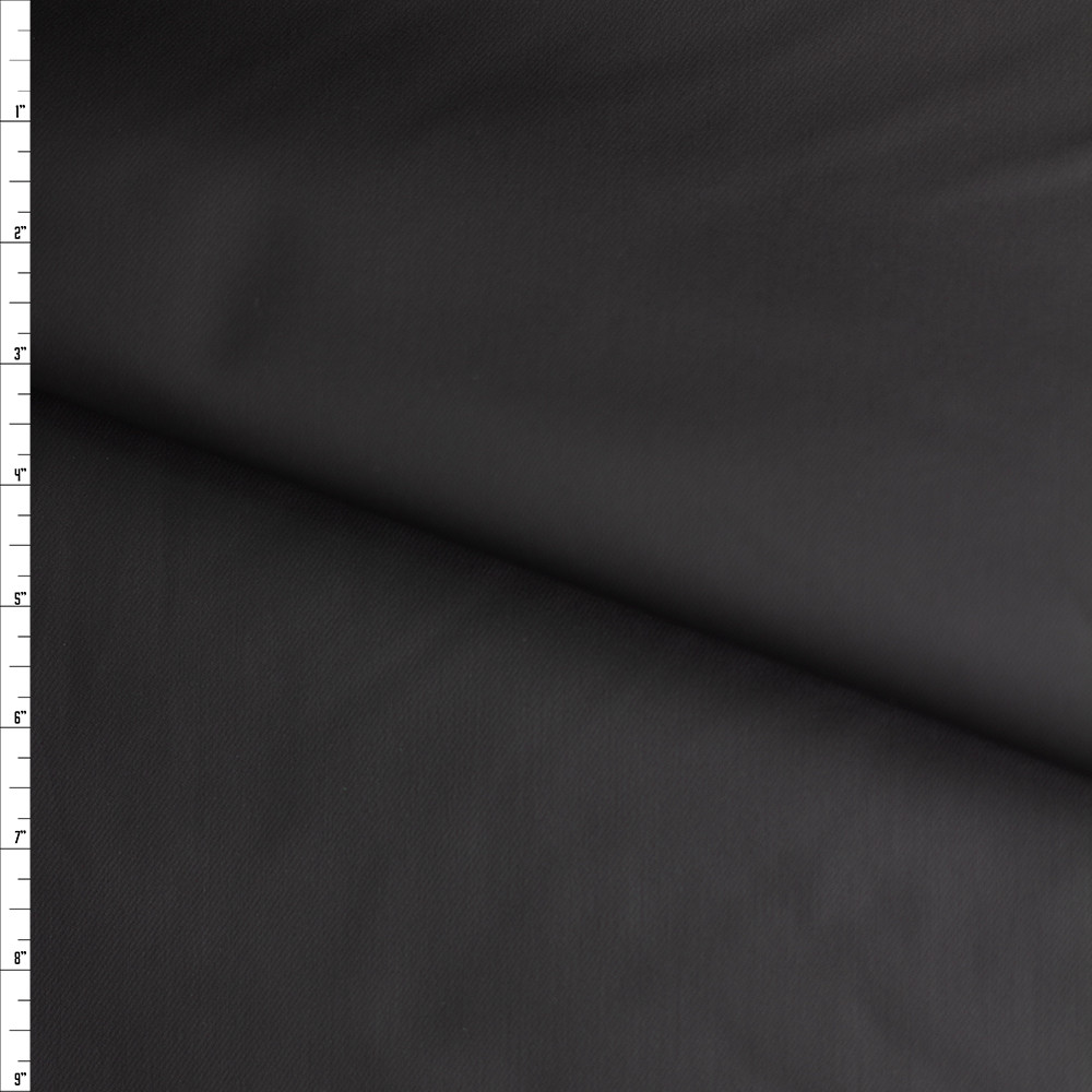 Cali Fabrics Black Matte Coated Twill #26848 Fabric by the Yard