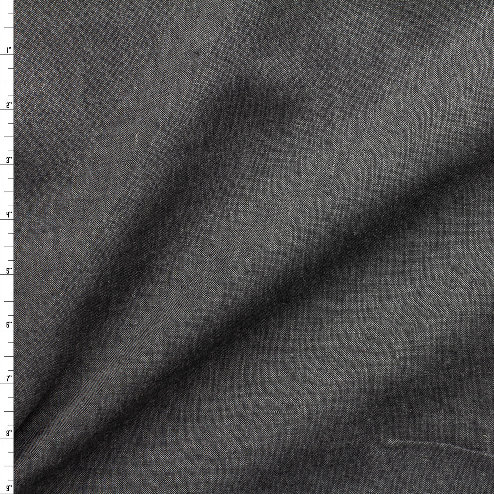 Cali Fabrics Black Hemptex Chambray from Robert Kaufman Fabric by the Yard