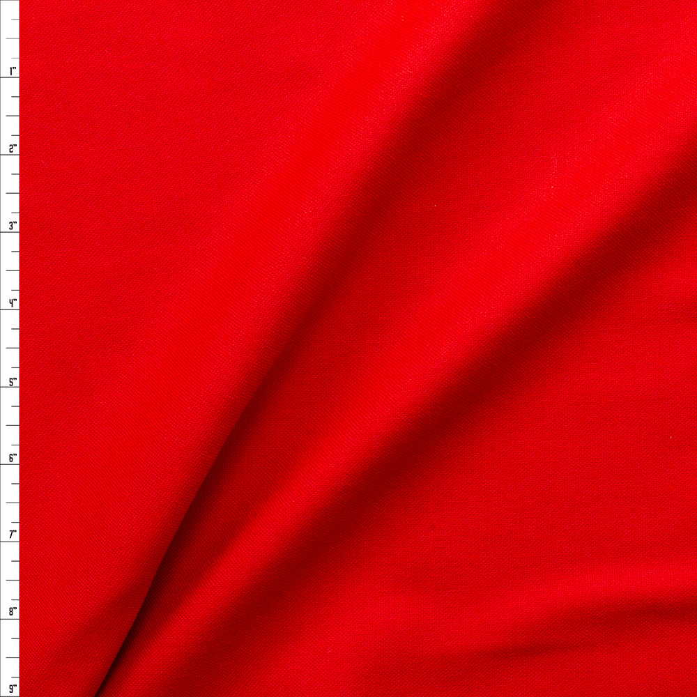 Cali Fabrics Red Brushed Wool Suiting #27127 Fabric by the Yard