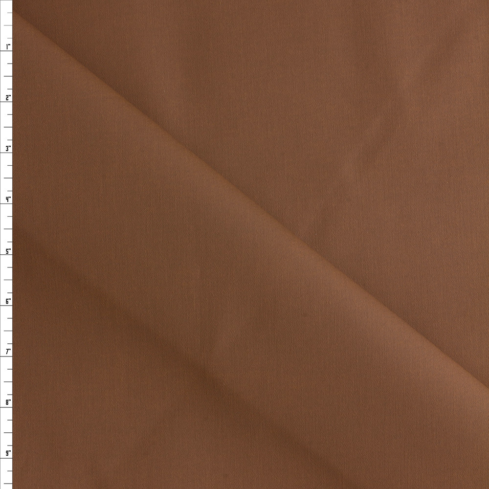 Cali Fabrics Dark Tan Coated Twill #27196 Fabric by the Yard