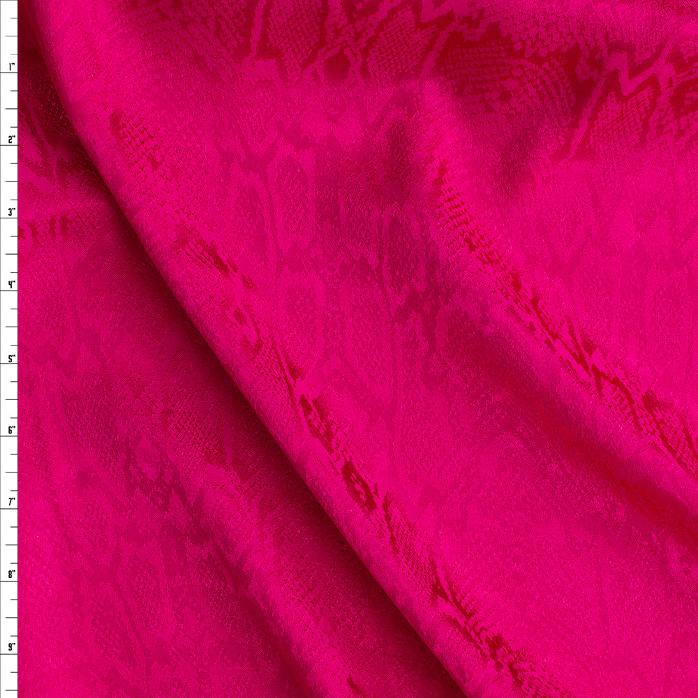 Cali Fabrics Hot Pink Rayon Jaquard Fabric by the Yard