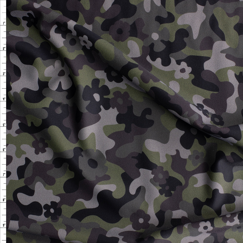 Cali Fabrics Shadow Camouflage Mandalay Performance Nylon/Spandex From ...