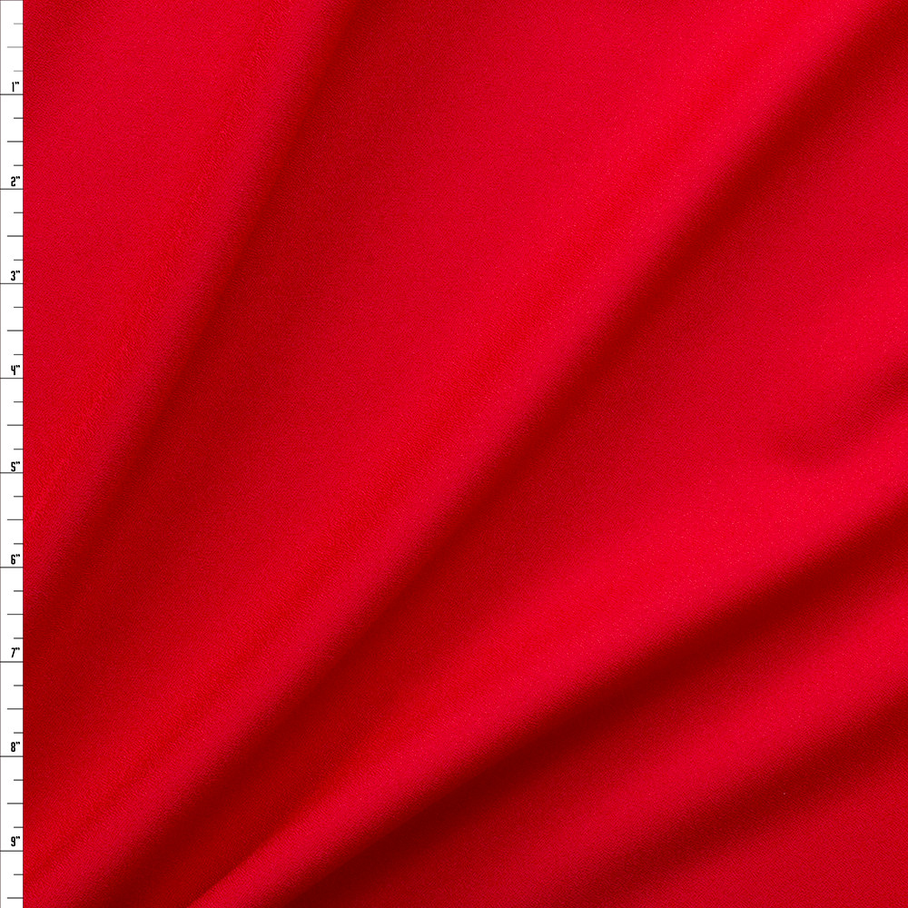 Cali Fabrics Red 45” Wonder Crepe Fabric by the Yard