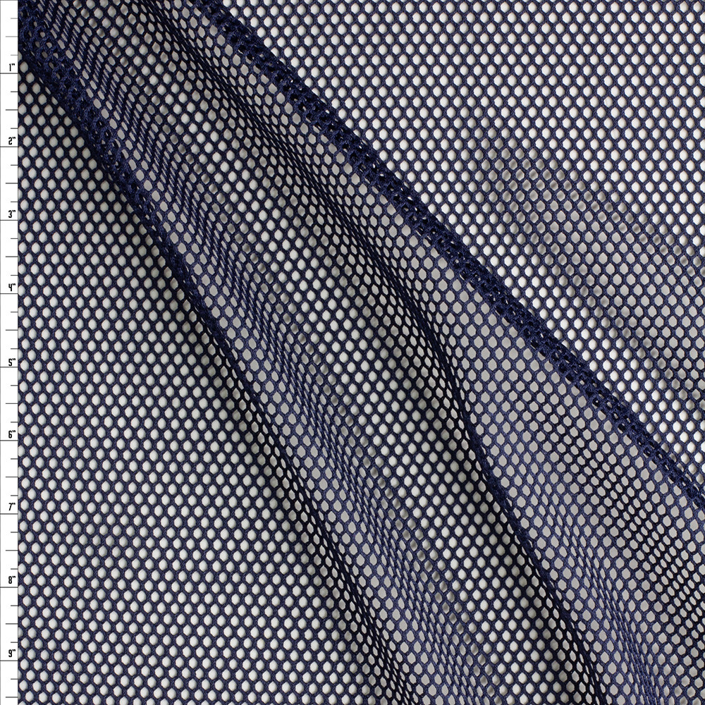 Cali Fabrics Navy Midweight Non Stretch Fishnet #27364 Fabric by the Yard