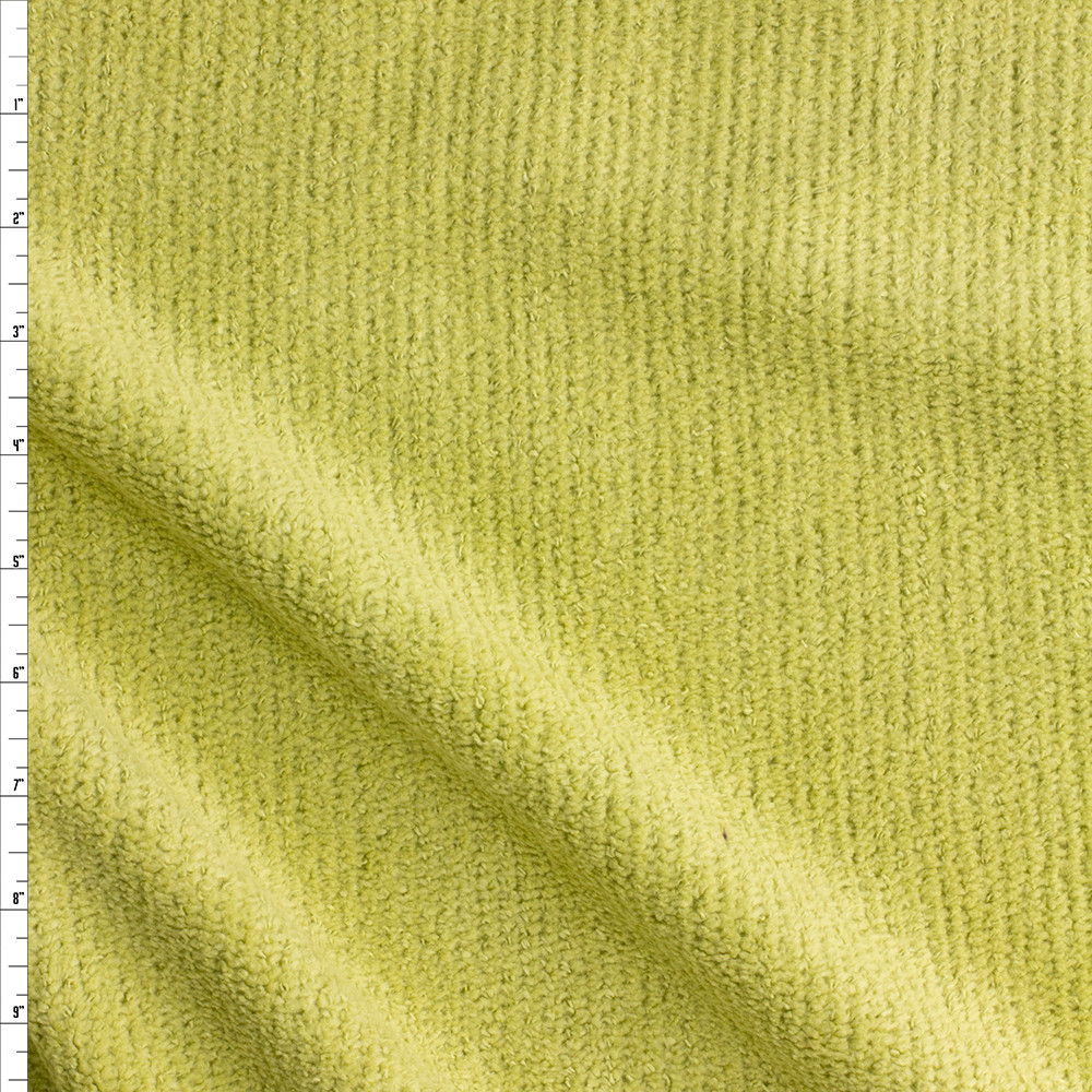 Cali Fabrics Mint Green Fuzzy Chenille Fabric by the Yard