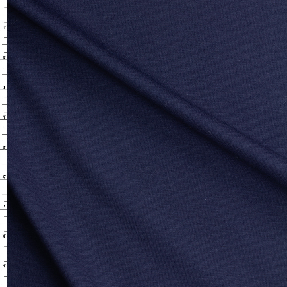 Cali Fabrics Navy Blue Designer Ponte #27415 Fabric by the Yard